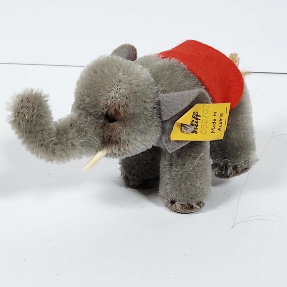 Steiff | Toys | Vintage Steiff Elephant Mini Mohair With Id Tag Stuffed ...